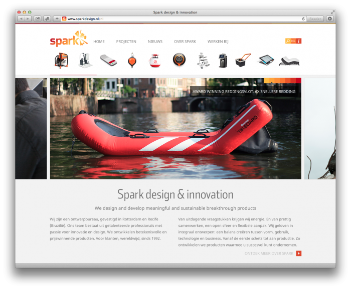 Spark design & innovation website – DKZR